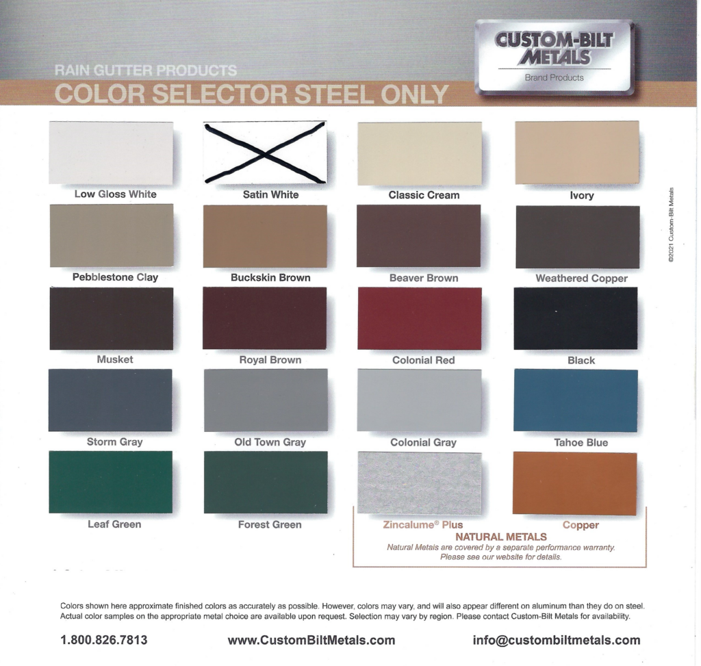 Color Selection - Superior Seamless Gutter